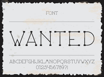 Wanted Font