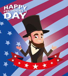 Happy president day abraham lincoln Royalty Free Vector