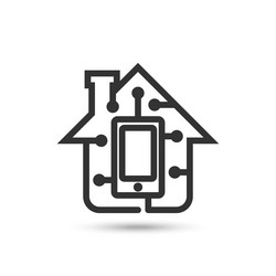 Home automation icon or logo Royalty Free Vector Image