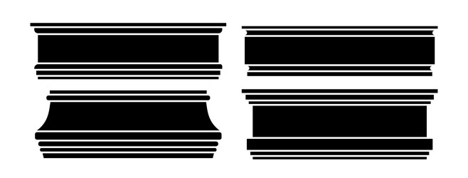 White plastic or wood seamless baseboards pattern Vector Image