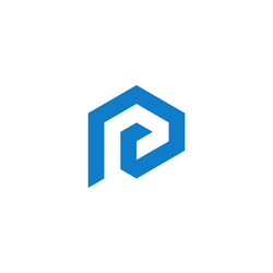 Letter p logo design icon with modern unique style