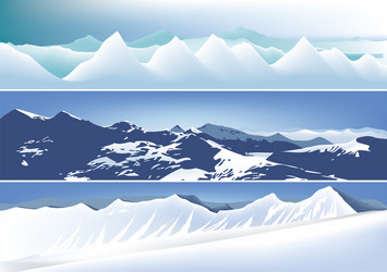 Winter mountains Royalty Free Vector Image - VectorStock