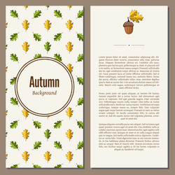 Autumn fall background banner poster design Vector Image