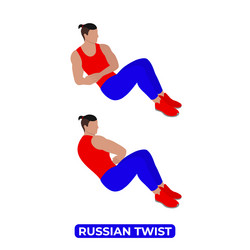 Russian Twist Exercise Vector Images (37)