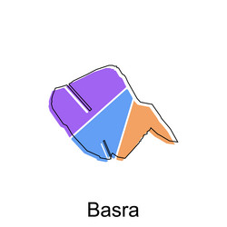 Map of basra design template Royalty Free Vector Image