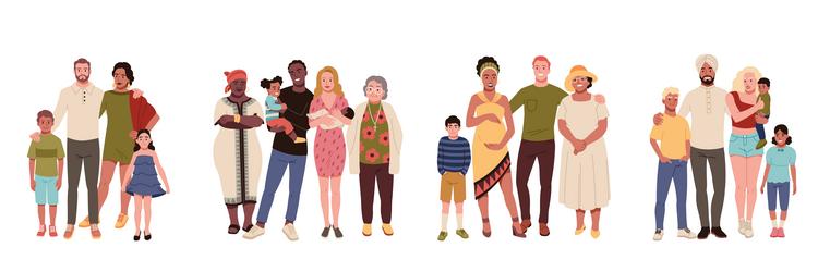Tribal ethnic indigenous people in traditional Vector Image