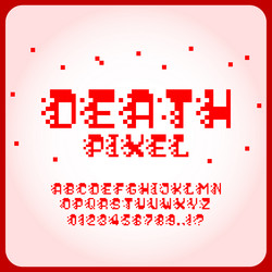 8-bit pixel korean alphabet modern stylish fonts Vector Image