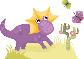 Triceratops dinosaur Royalty Free Vector Image