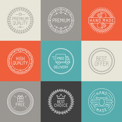 Set of premium labels Royalty Free Vector Image