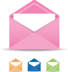 Open envelope icon flat style Royalty Free Vector Image