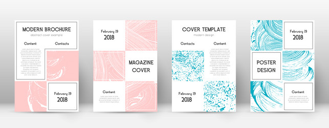 Cover page design template trendy brochure layout Vector Image