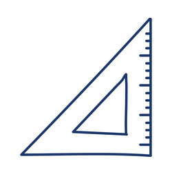 Ruler school doodle icon Royalty Free Vector Image