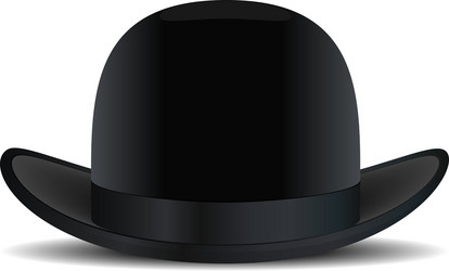 Red bowler hat Royalty Free Vector Image - VectorStock