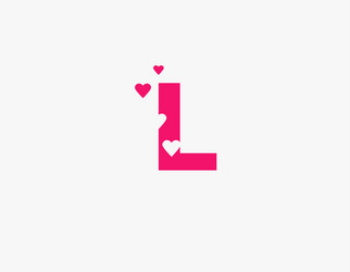 Handwritten heart calligraphy monogram alphabet Vector Image