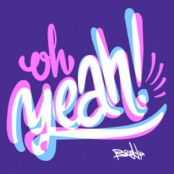 Cut letters glitch effect typography dissected Vector Image