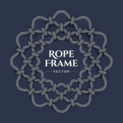 Round rope frame Royalty Free Vector Image - VectorStock