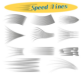 Horizontal speed motion lines fast line Royalty Free Vector