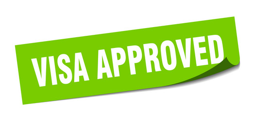 Visa approved sticker label Royalty Free Vector Image