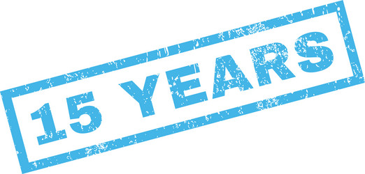 15 years rubber stamp Royalty Free Vector Image