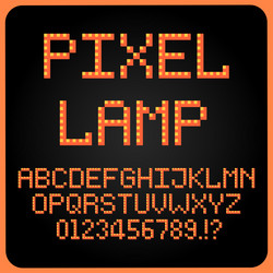 8-bit pixel korean alphabet modern stylish fonts Vector Image
