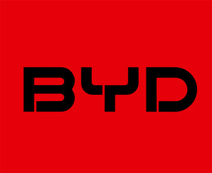 Byd brand logo car symbol black design china auto Vector Image