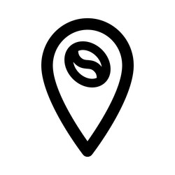 Cafe location given on area map Royalty Free Vector Image