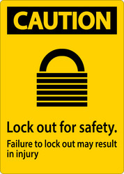 Danger lock out for safety failure to lock out Vector Image