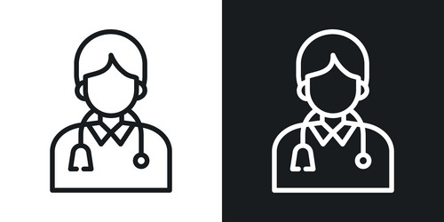 Doctor icon set medic specialist care symbol Vector Image