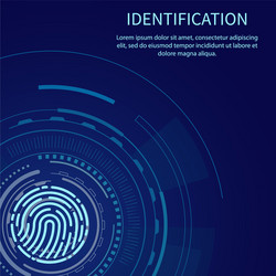 Identification fingerprints poster text Royalty Free Vector