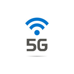 5g internet network logo Royalty Free Vector Image