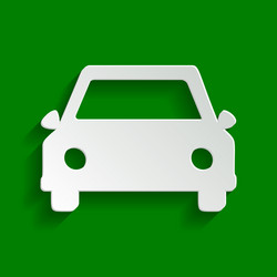 Car sign white icon Royalty Free Vector Image - VectorStock