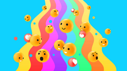 Rainbow Emoji Emoticon Vector Images (over 690)