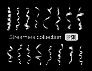 Silver Streamers Vector Images (over 1,300)