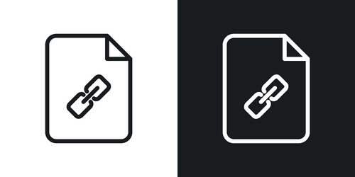 Document link icon set web file and copy symbol Vector Image
