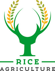 Logo design letter a rice farming Royalty Free Vector Image