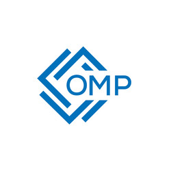 Omp letter logo design on white background Vector Image