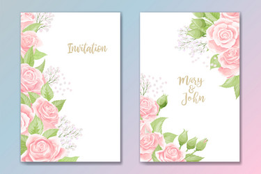Set of two cards for wedding invitation birthday Vector Image