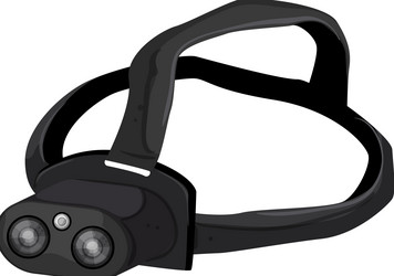 Led headlamp flashlight cartoon Royalty Free Vector Image