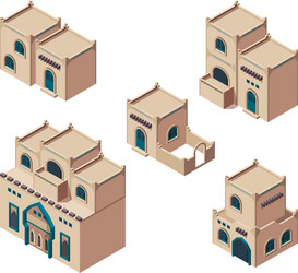 Ancient arabic houses old traditional muslim Vector Image