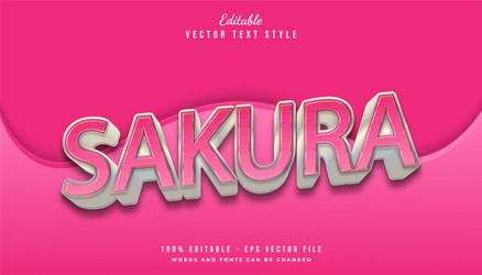 Baby face text style in pink gradient Royalty Free Vector