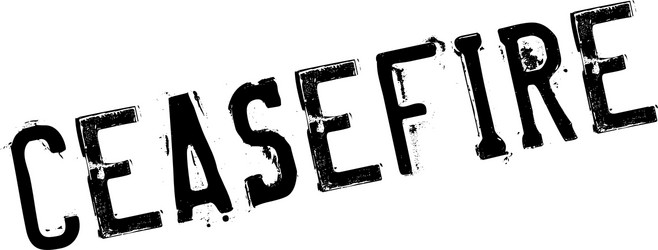 Ceasefire rubber stamp Royalty Free Vector Image