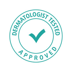 Dermatologist tested approved round stamp Vector Image