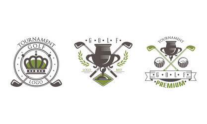 Golf club tournament and competition logo or label