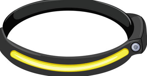 Led headlamp flashlight cartoon Royalty Free Vector Image