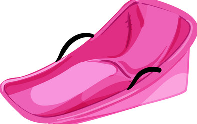 Sledge sled snow cartoon Royalty Free Vector Image