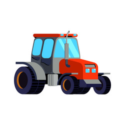 Red tractor cartoon Royalty Free Vector Image - VectorStock