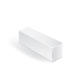 White package box packaging mock up template Vector Image