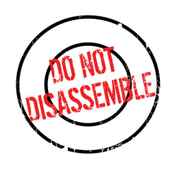 Do not disassemble rubber stamp Royalty Free Vector Image