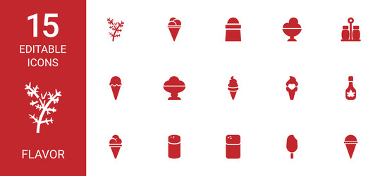 Flavor icons Royalty Free Vector Image - VectorStock