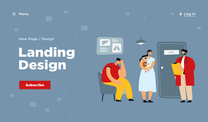 Group of patients waiting their turn Royalty Free Vector